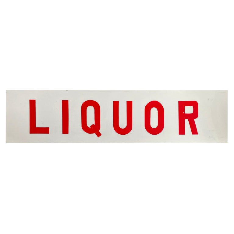 Vintage Liquor Store Advertising Sign at 1stDibs