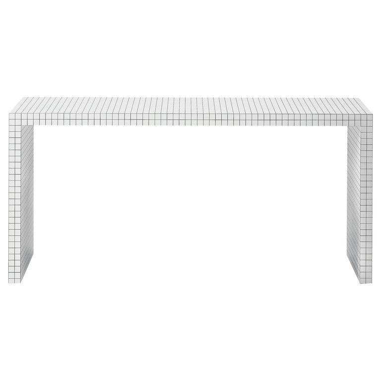 Table console Zanotta Quaderna 710 en stratifié plastique blanc par Superstudio En vente sur 1stDibs