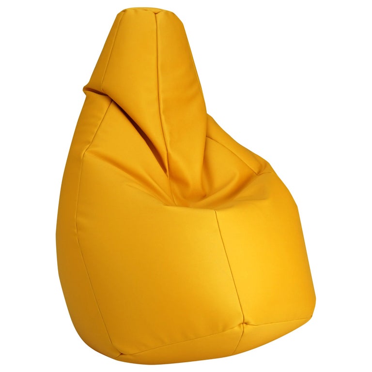 Zanotta Small Sacco in Yellow Vip Fabric by Gatti, Paolini, Teodoro For ...