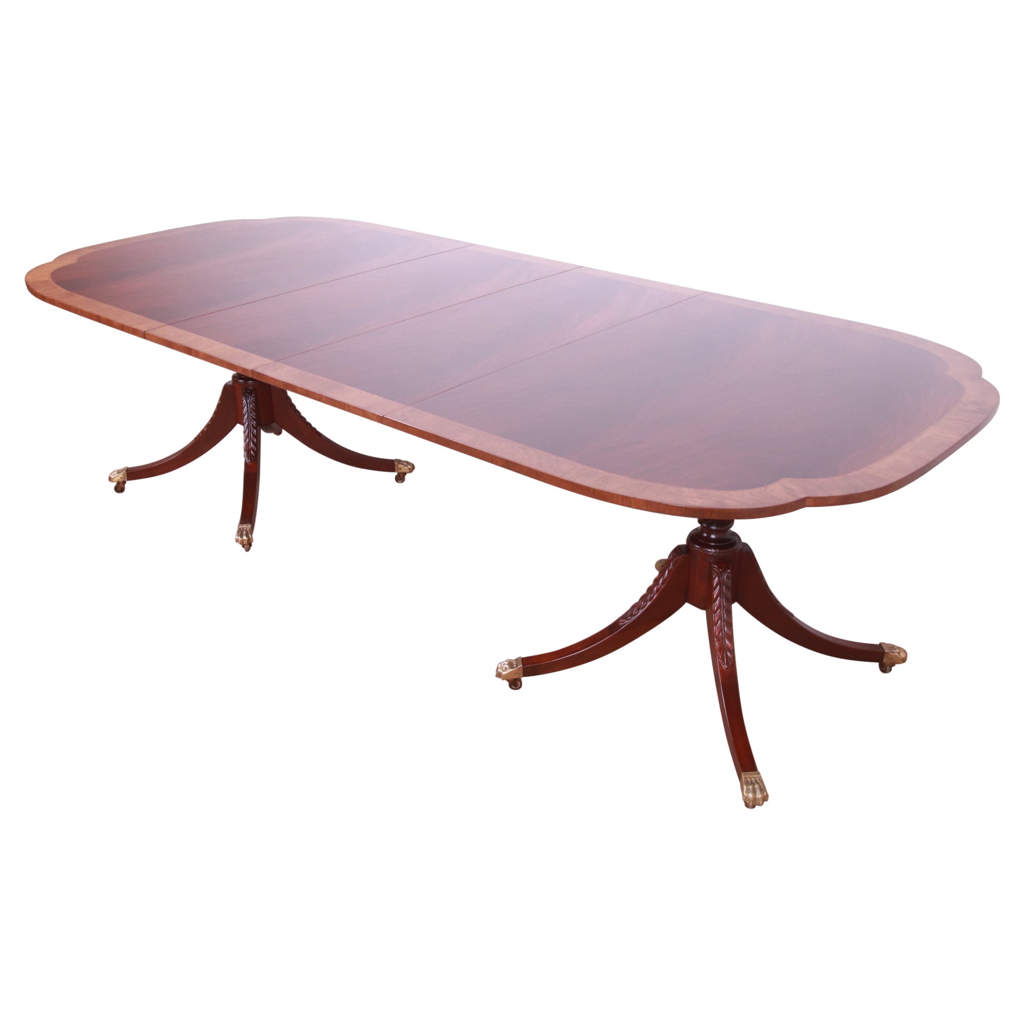 Kindel Furniture Georgian Style Mahogany Double Pedestal Extension ...