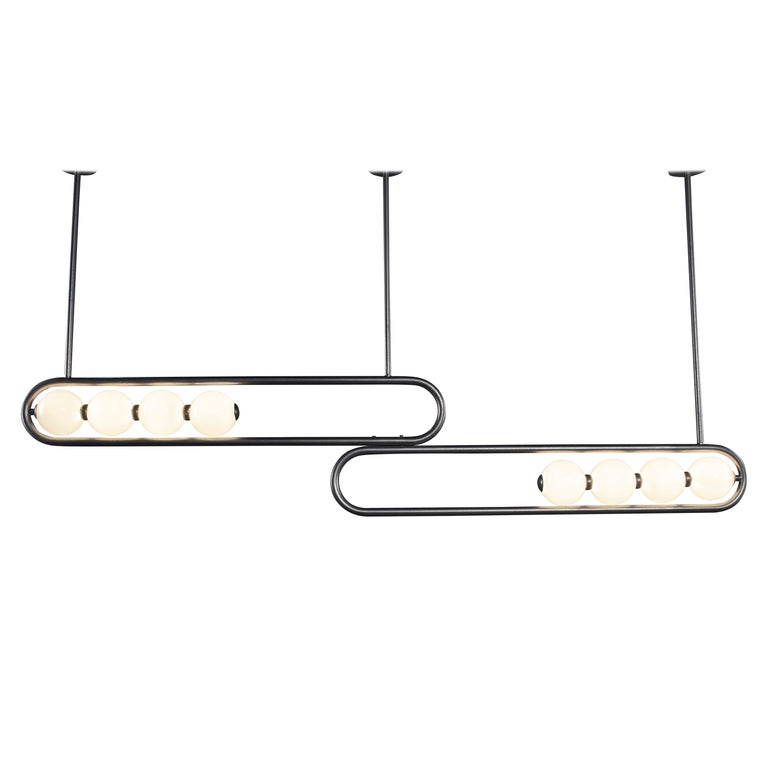 The Twin Light with Integrated LED and Brass For Sale at 1stDibs