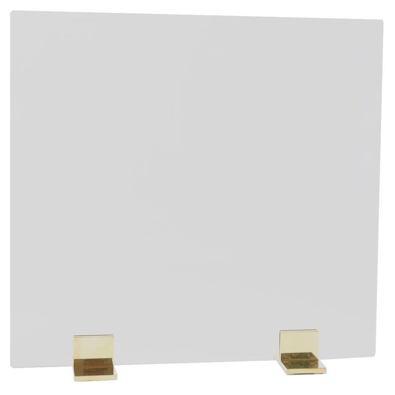 Quinn Fireplace Screen with Brass Feet For Sale at 1stDibs