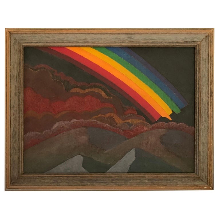 Ed Beardsley Painting “Midnight Rainbow”, 1980, Signed and Framed at ...
