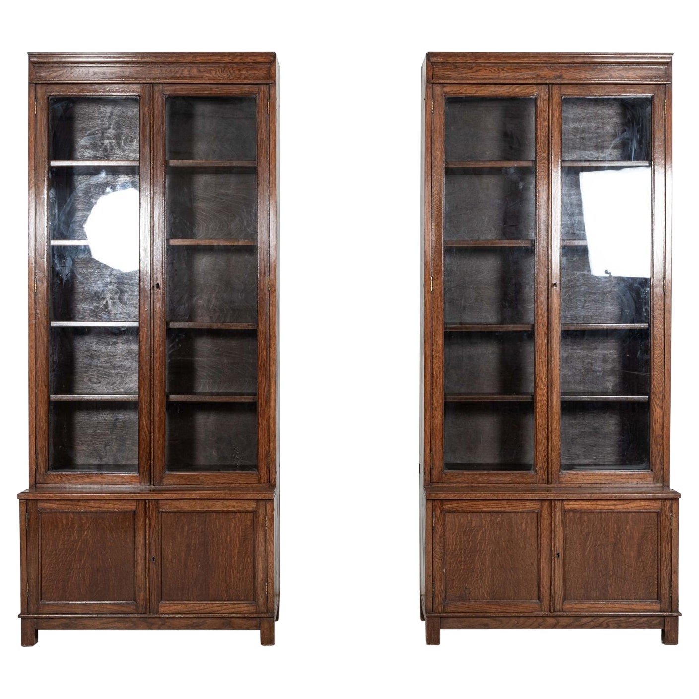 Pair Slim Tower Bookcase End Table at 1stDibs
