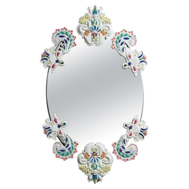 Oval Limited Edition Wall Mirror without Frame in Multicolor For Sale ...