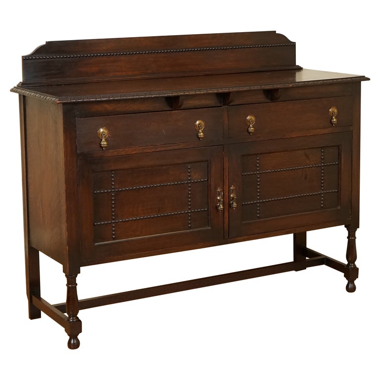 Lovely Antique Oak Victorian Sideboard with Drawers and Doors at 1stDibs