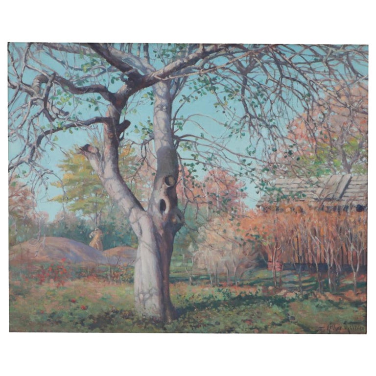 Arthur Meltzer "The Old Apple Tree" Oil Painting on Canvas For Sale at ...