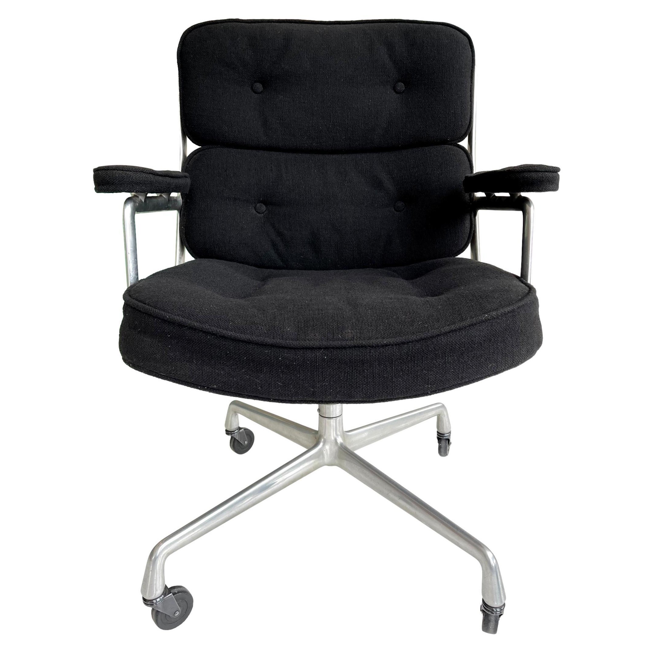 Time Life Chair by Charles and Ray Eames in Rich Brown Leather at 1stDibs