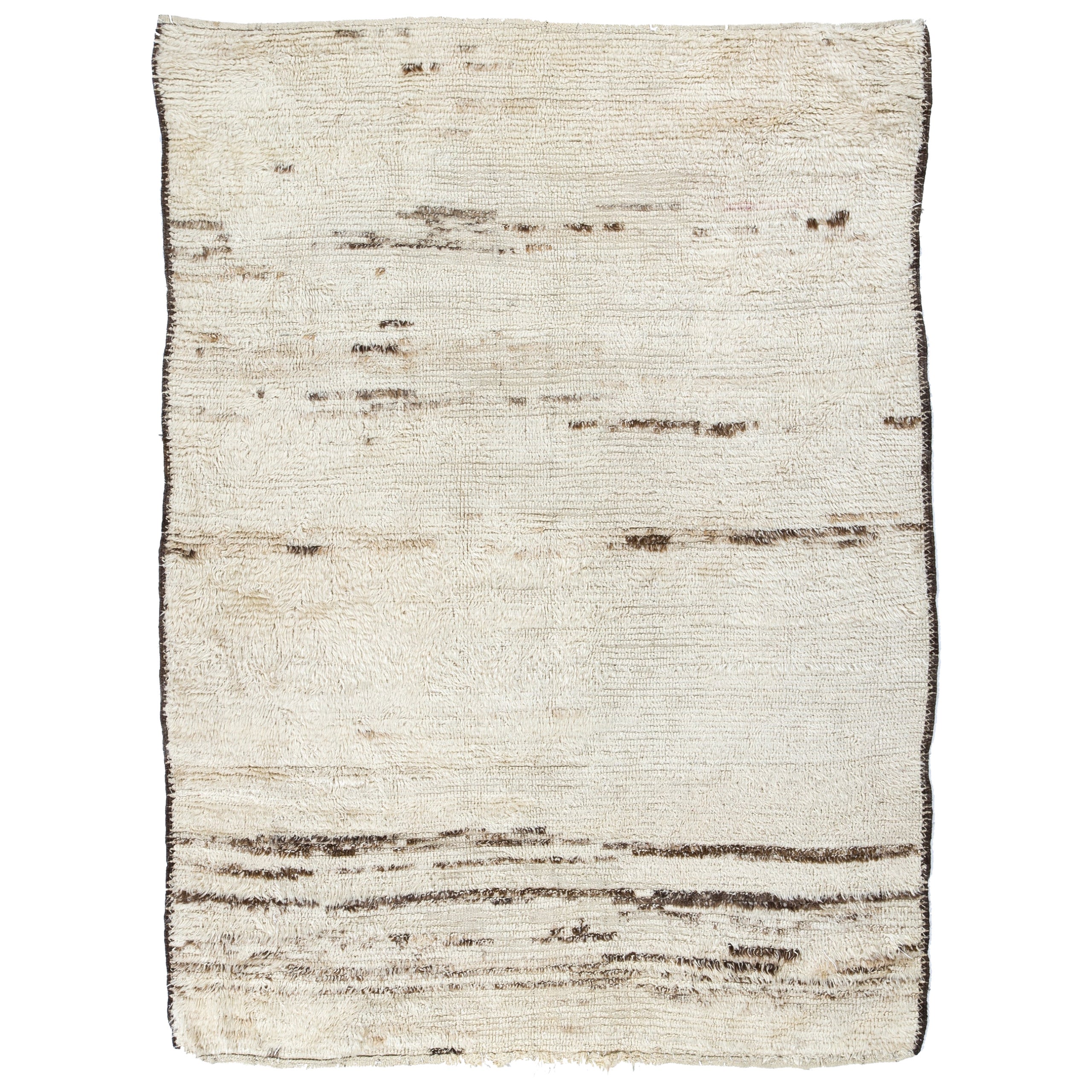 Vintage Handmade Turkish "Tulu" Rug, 100% Natural Un-Dyed Wool For Sale ...