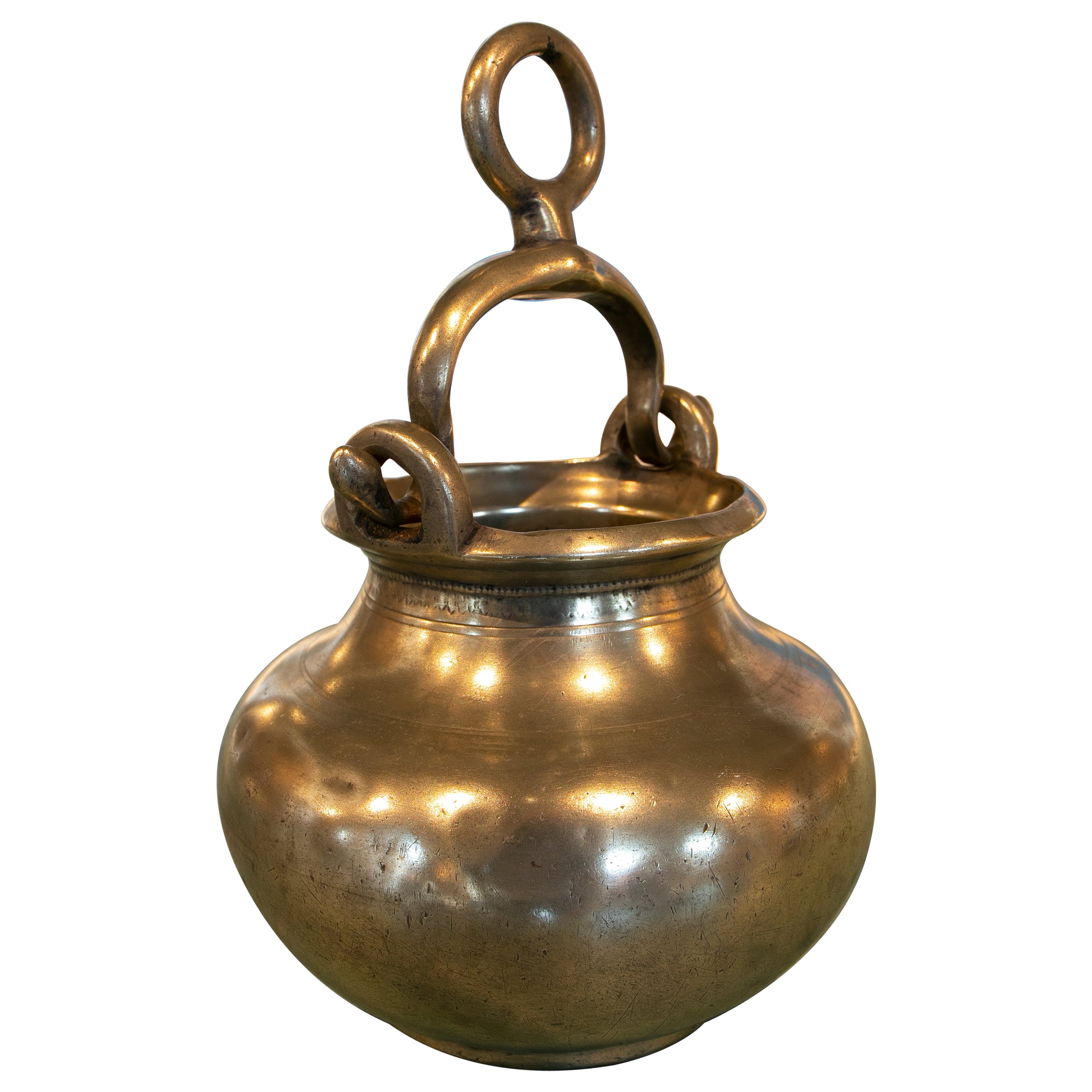 Industrial metal mesh container with handles, 60 available at 1stDibs