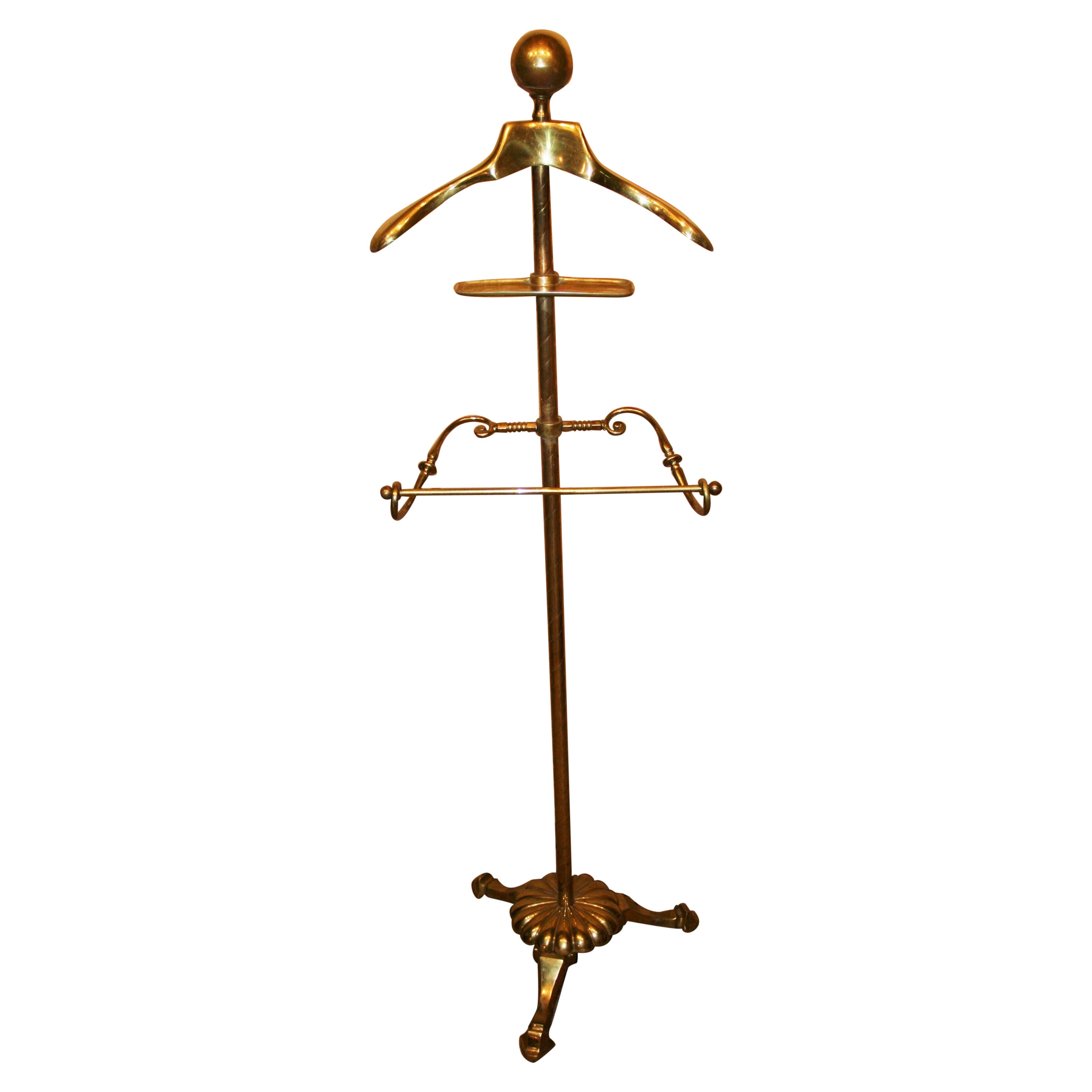 Off-White Permanent Style Valet Stand by Honorific in Solid Brass and ...