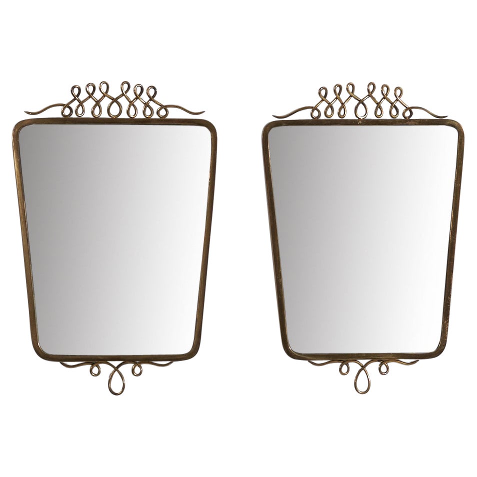 Pair of Large Italian Wall Mirrors at 1stDibs