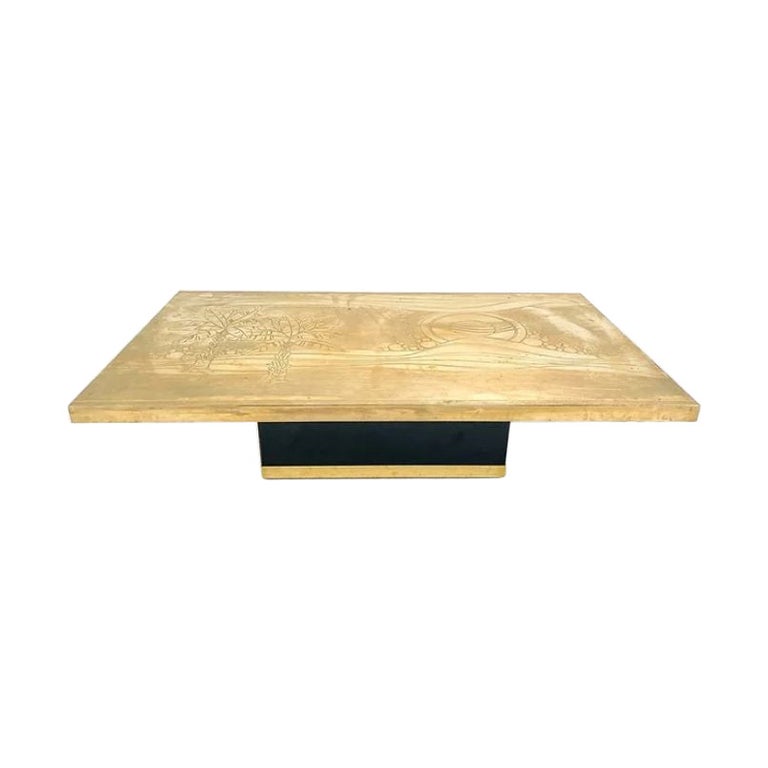 George Mathias Brass Coffee Table, 1970 For Sale at 1stDibs