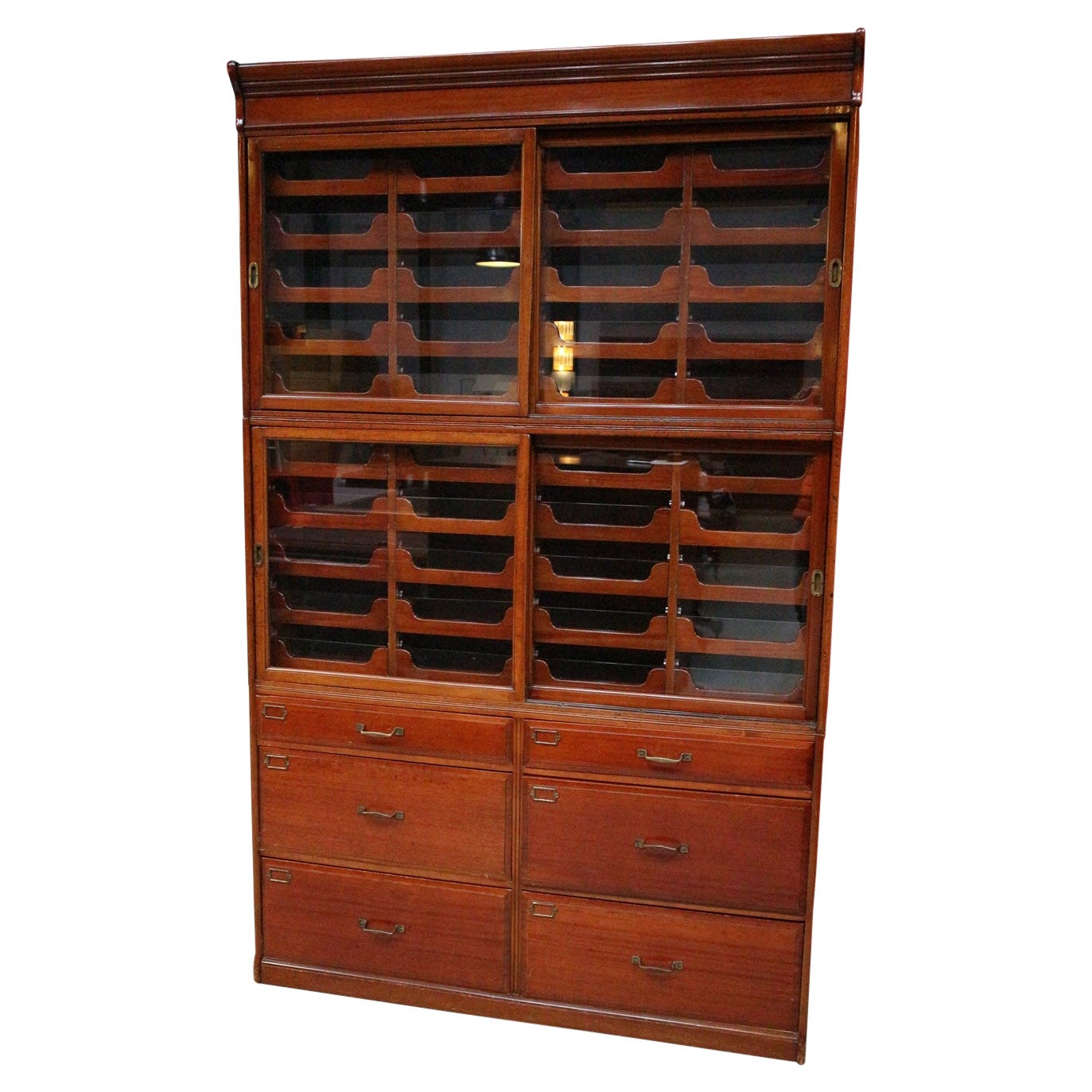 Haberdashery Apothecary Shop Display Cabinet Vitrine Mahogany Victorian ...