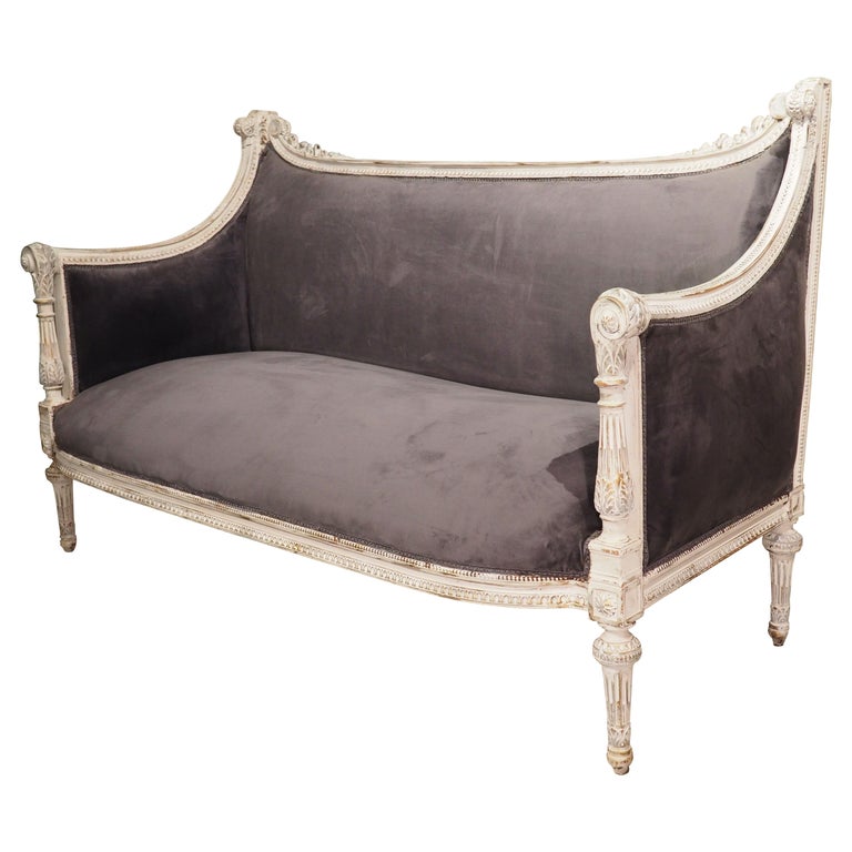 Superb 19th Century French Painted Louis XVI Style Canape at 1stDibs