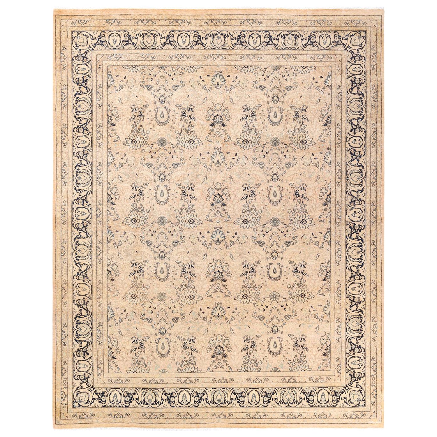 Beige Floral Traditional Style Rug For Sale at 1stDibs