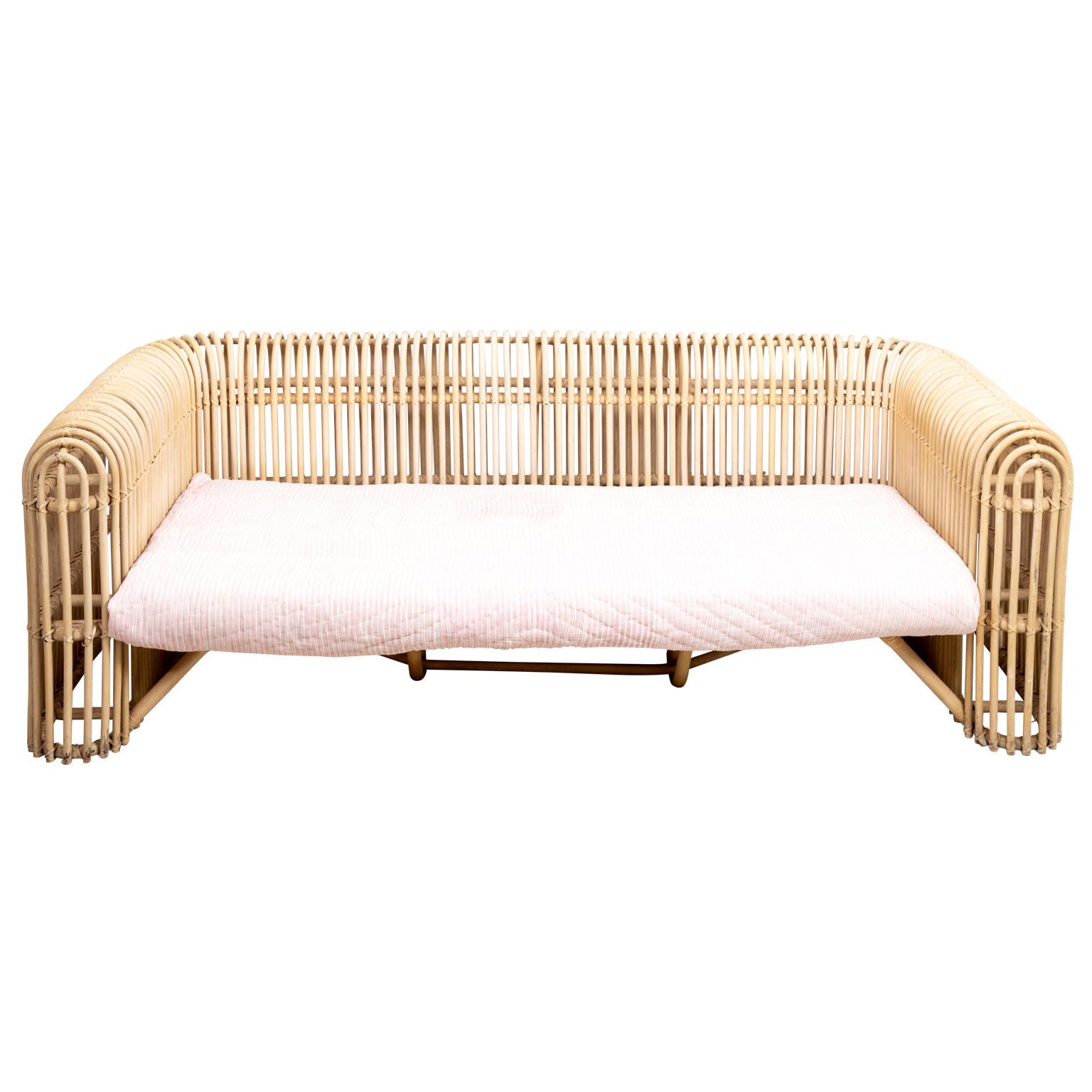 Heywood-Wakefield Hollywood Regency Mid-Century Modern Rattan Sofa at ...