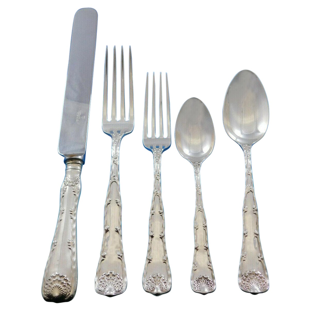 Bamboo by Tiffany and Co Sterling Silver Flatware Service Set 60 Pcs ...