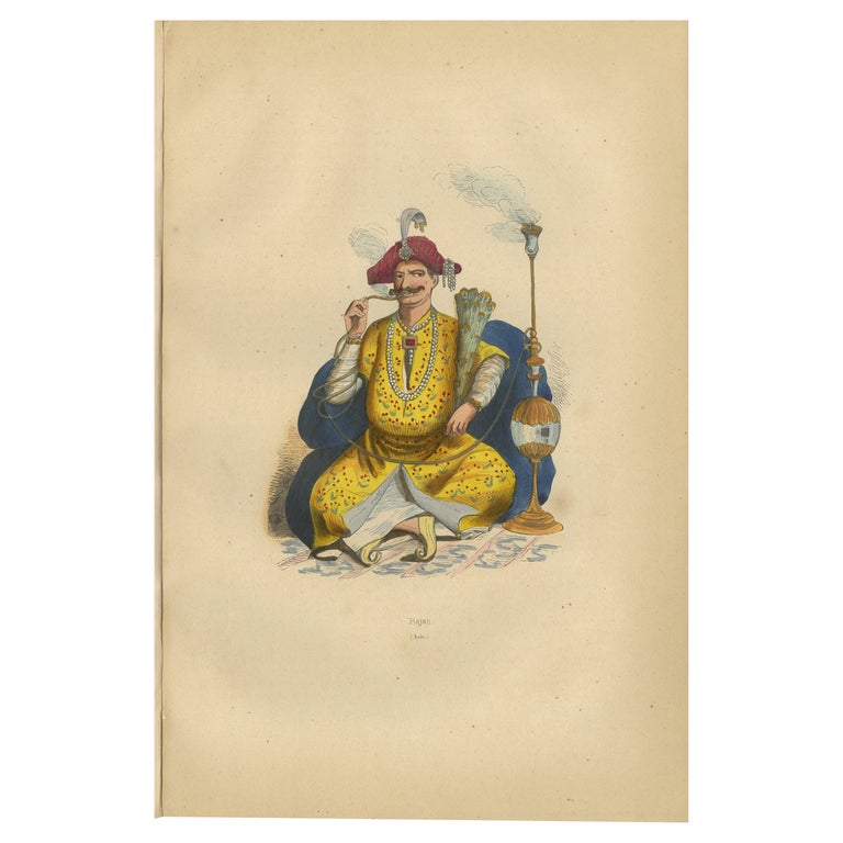 Antique Print of a Rajah by Wahlen '1843' For Sale at 1stDibs