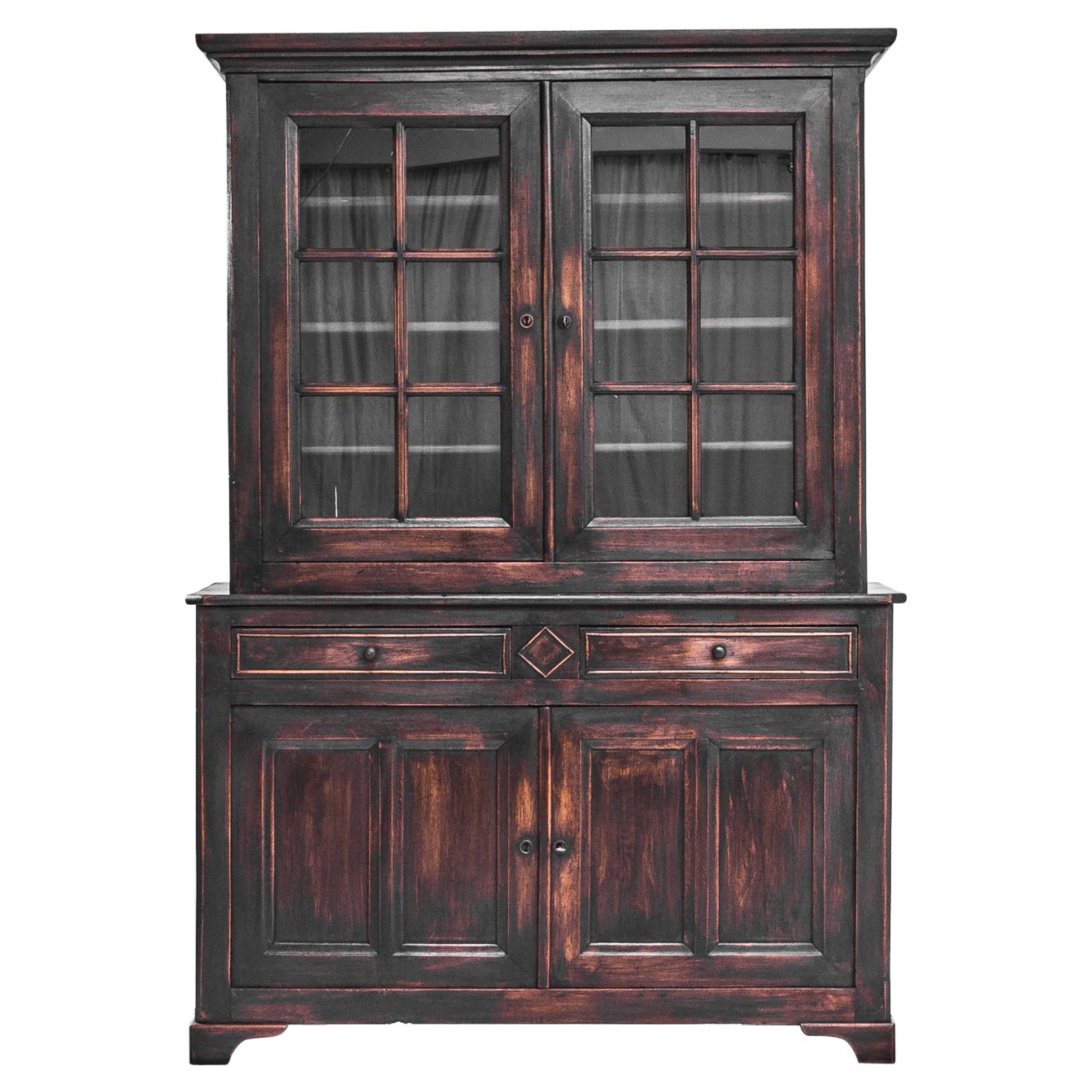Beautifully Painted Wood Venetian Vitrine / Display, Italy at 1stDibs