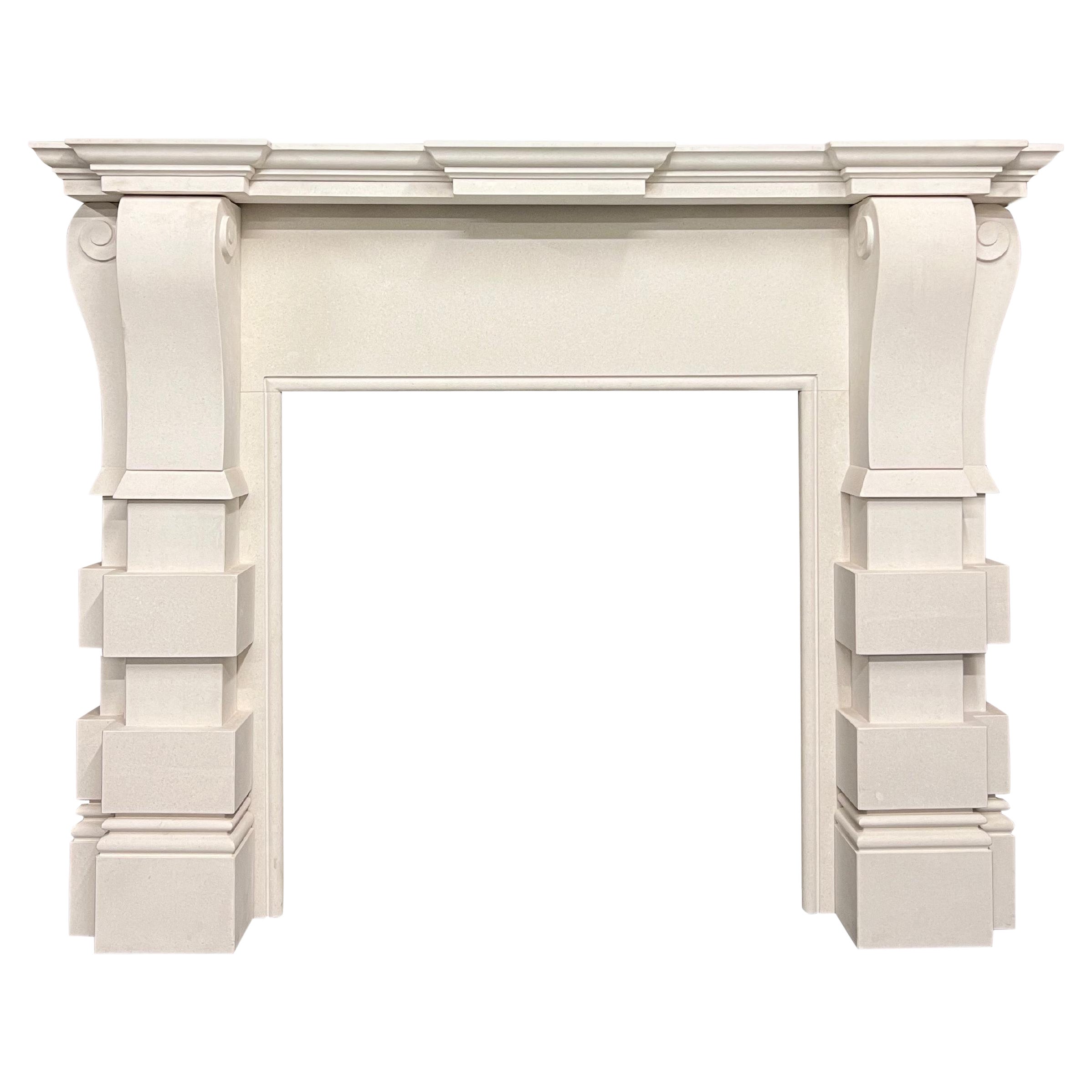 Odeon Style Limestone Fireplace Surround at 1stDibs | limestone fire ...