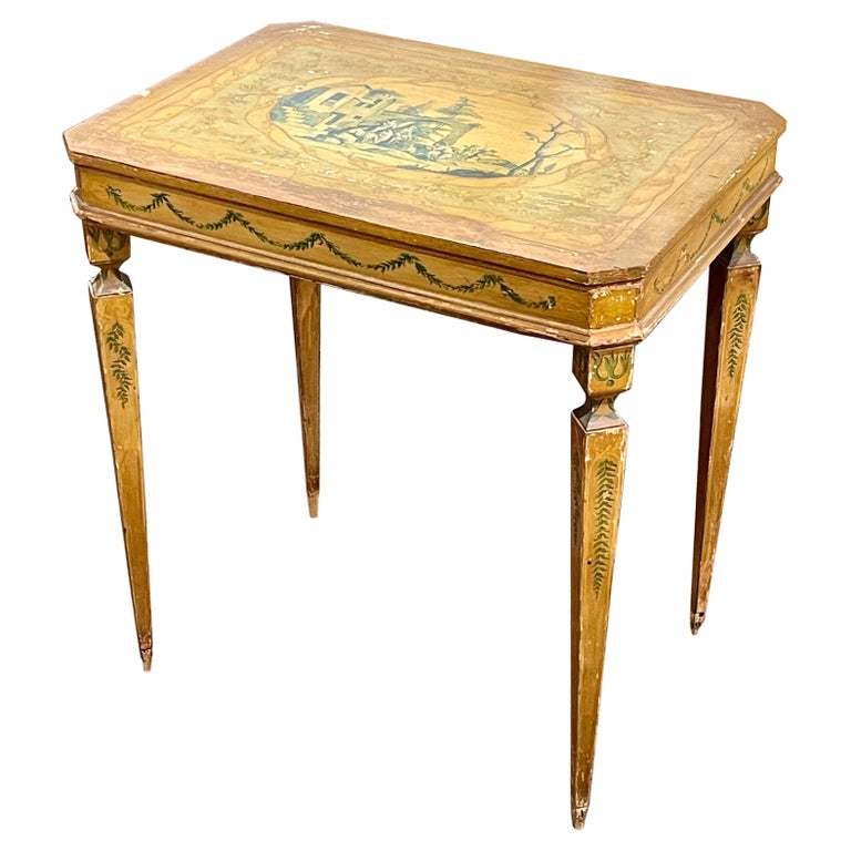 19th Century Italian Painted Neo-Classical Side Table For Sale at 1stDibs