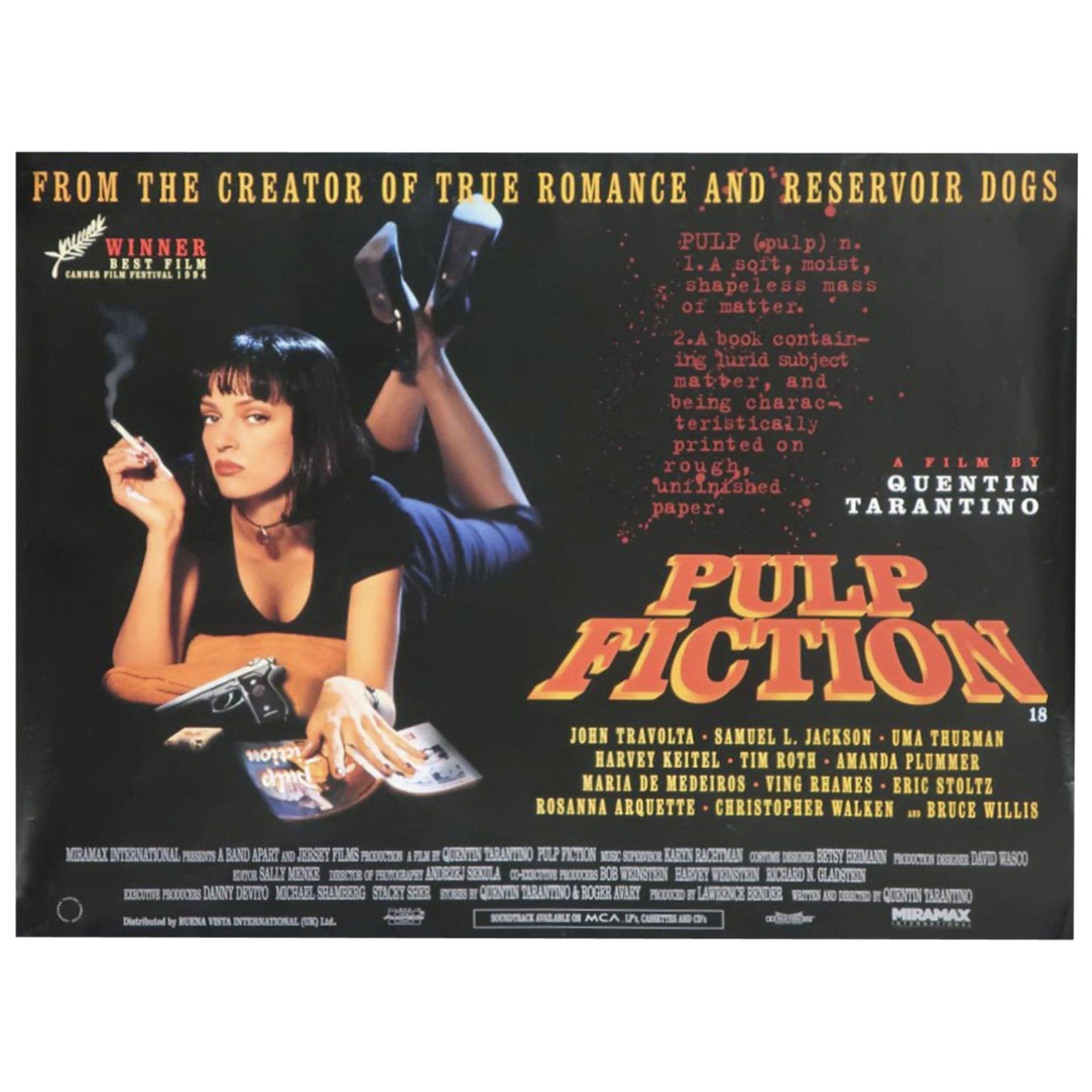 "Pulp Fiction - Affiche originale de film vintage:: américaine:: 1994 sur 1stDibs