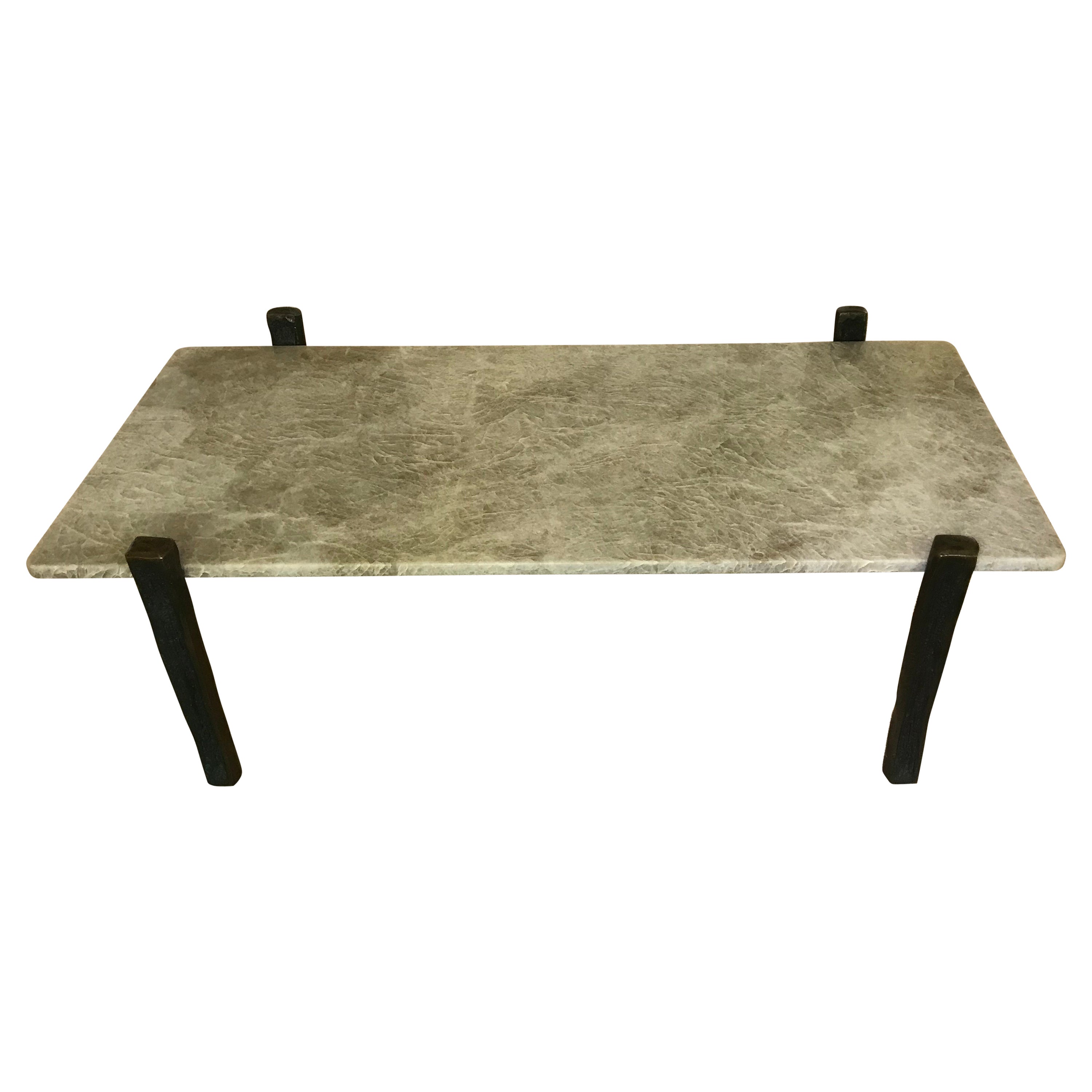 DICKRAN Silvered Bronze Table at 1stDibs