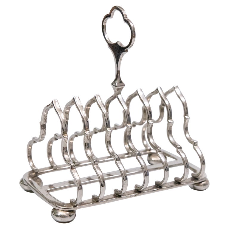 Mid-Century English Silver Plate Toast Rack at 1stDibs