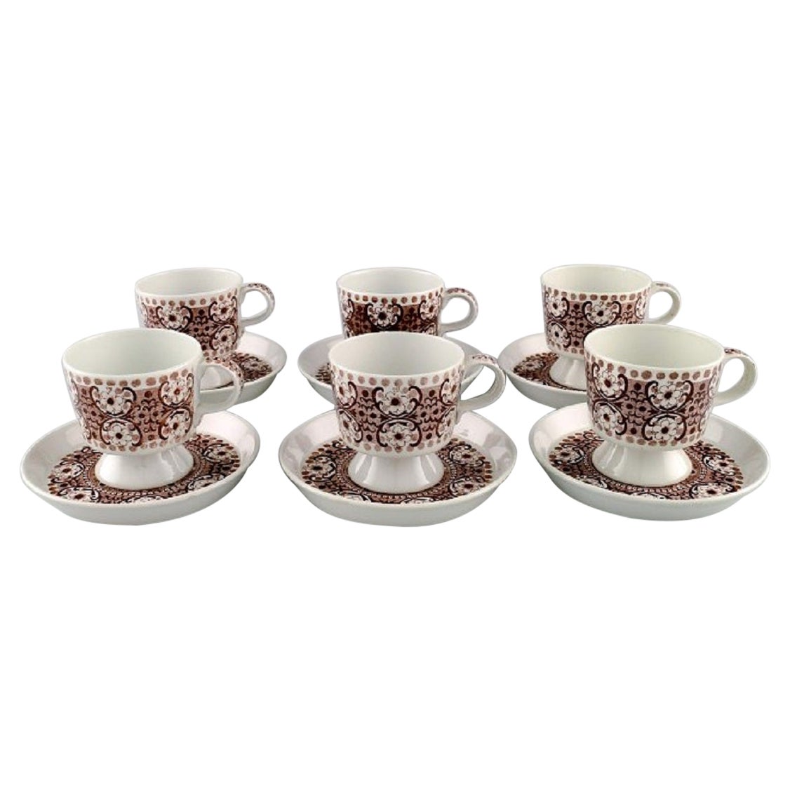 Christofle Porcelain Espresso Cup Set of Six, Christian Lacroix ...