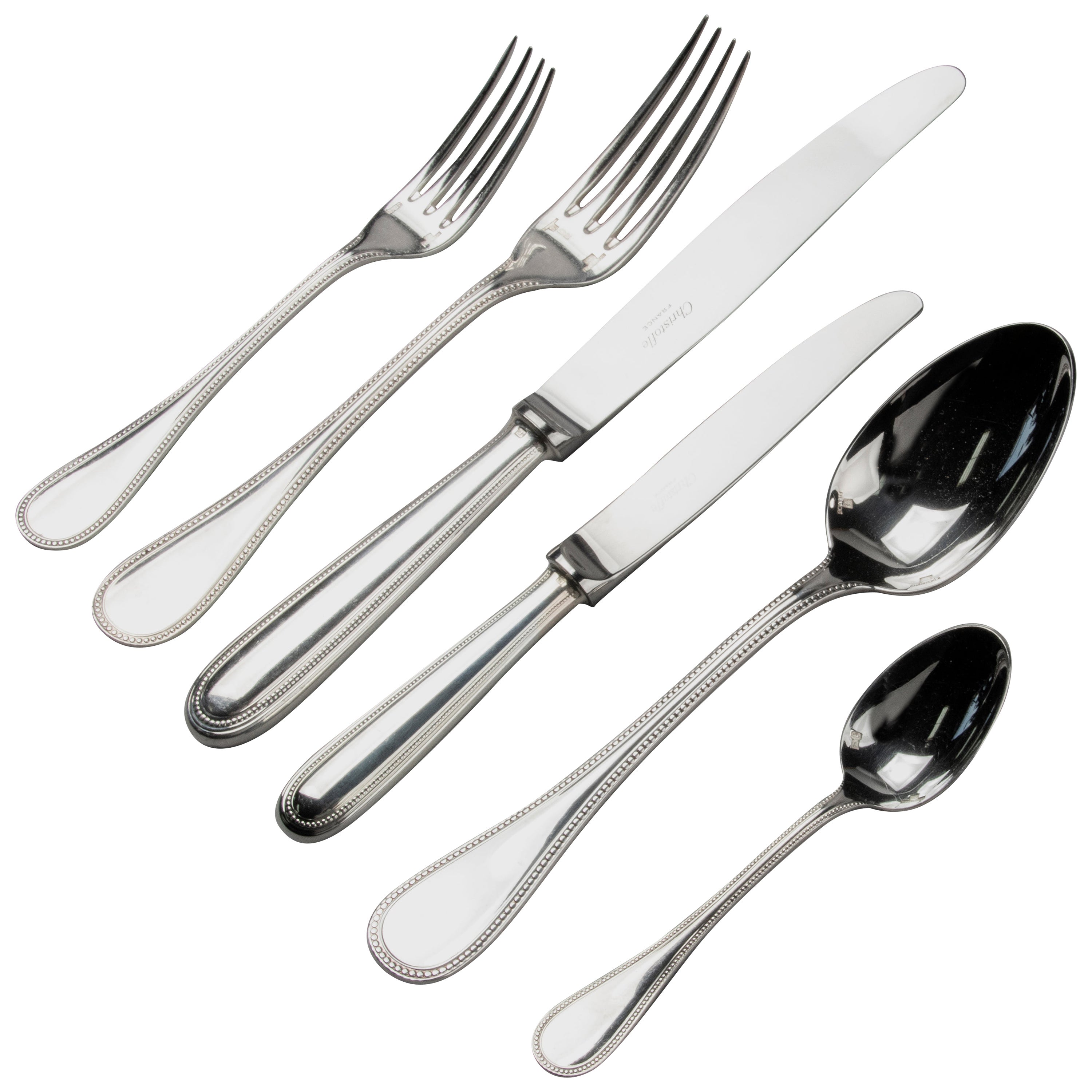 Christofle Paris "Iriana Bleu" 18-Piece Limoge Dinnerware Set at 1stDibs