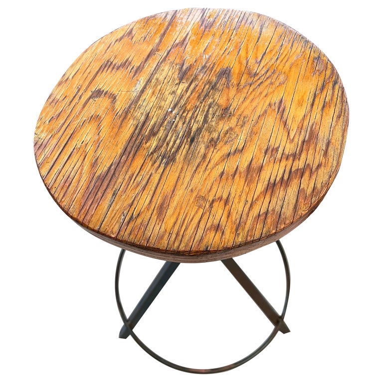 Vintage Primitive Stand Stool For Sale at 1stDibs