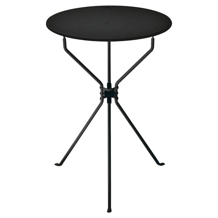 Zanotta Cumano Folding Table in Black Finish with Steel Top For Sale at ...
