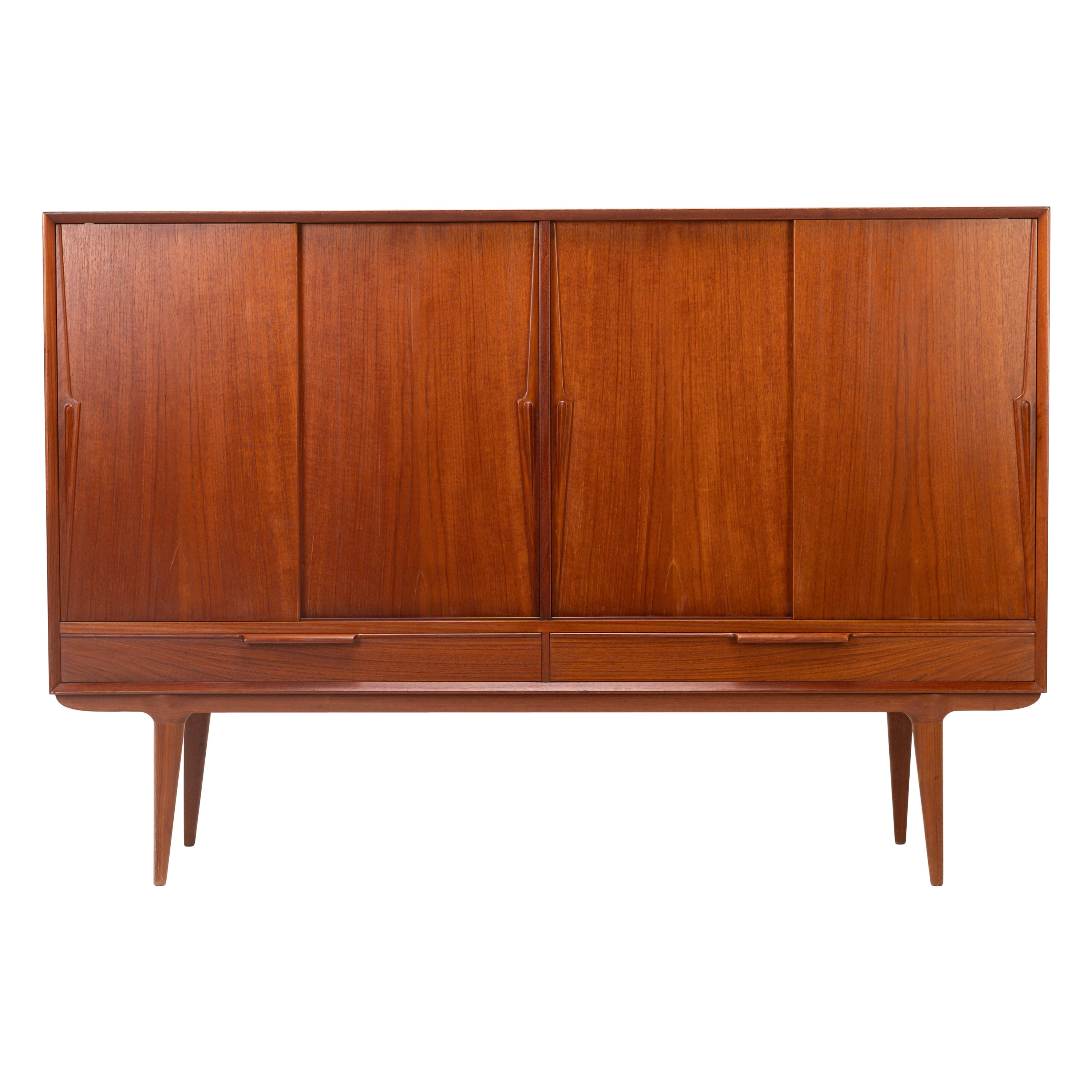 Long Mid-Century Rosewood Sideboard Model 21 by Omann Jun For Sale at ...