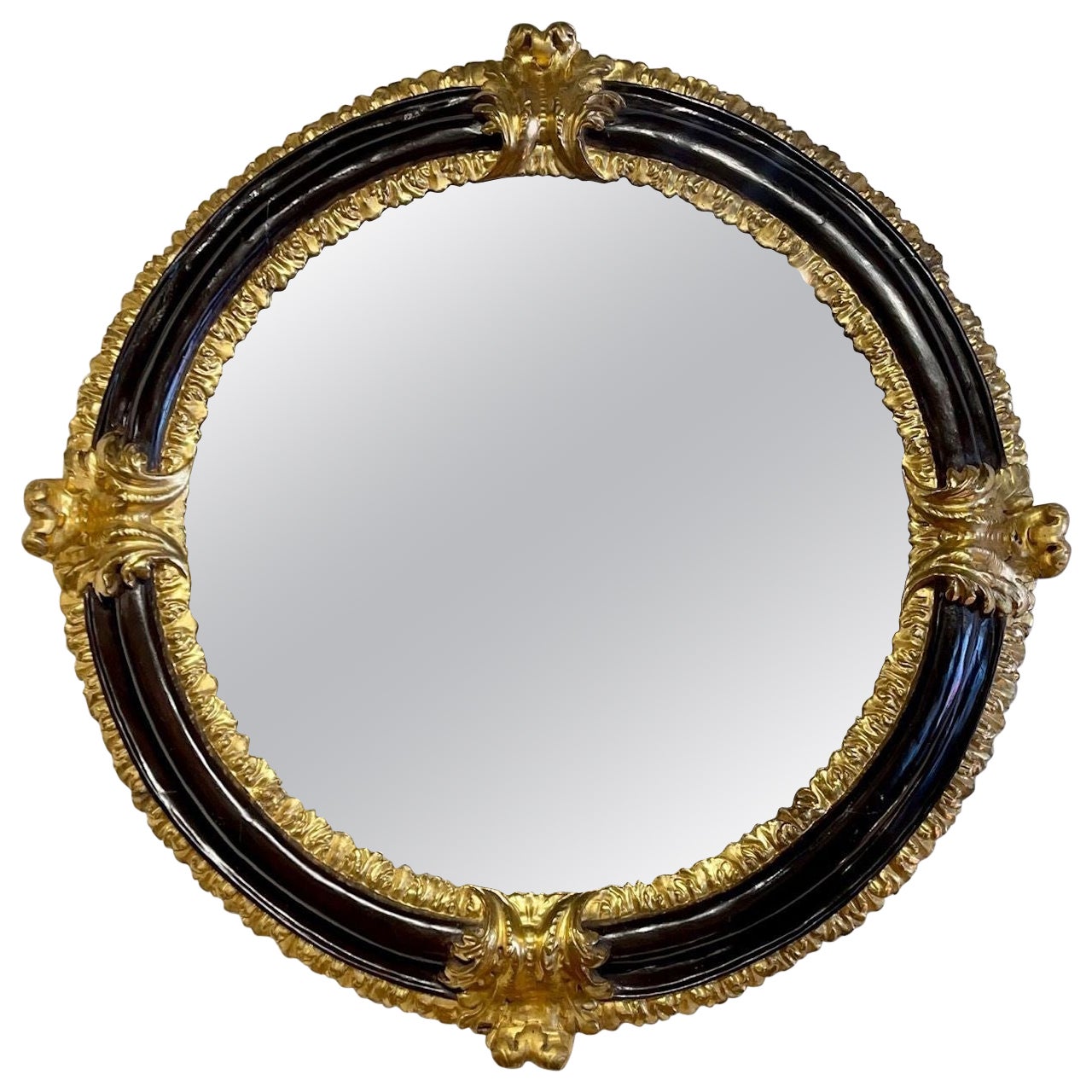 Italian Gilded Wood Carved Mirror at 1stDibs