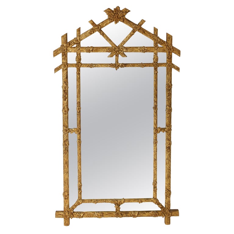 Faux Bois Gilt Gesso Mirror at 1stDibs