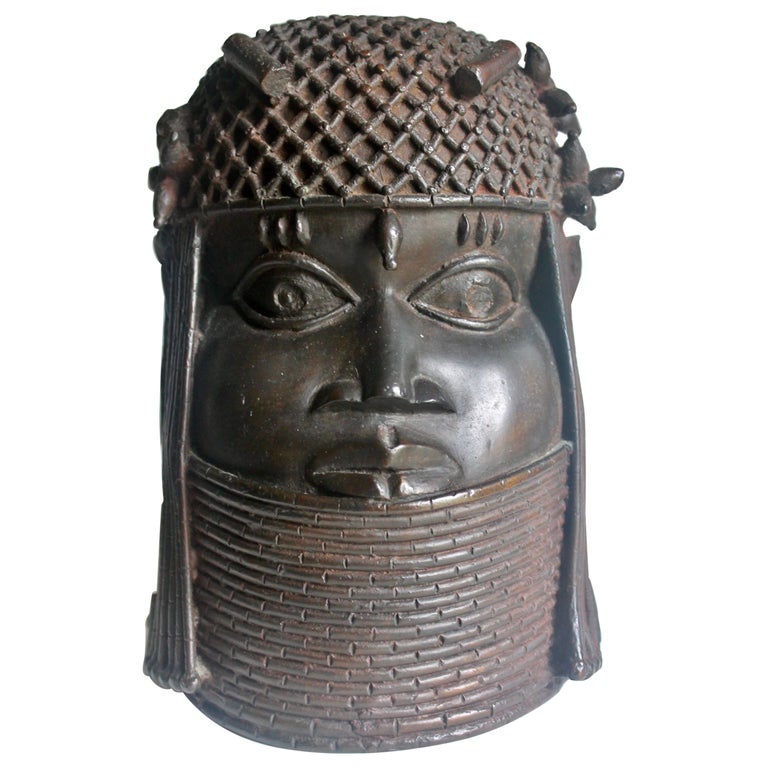 Benin Bronze Oba Head 'The Nelson Rockefeller Collection' For Sale at ...