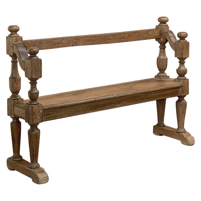 19th Century Rustic Country French Bench, Pew For Sale at 1stDibs
