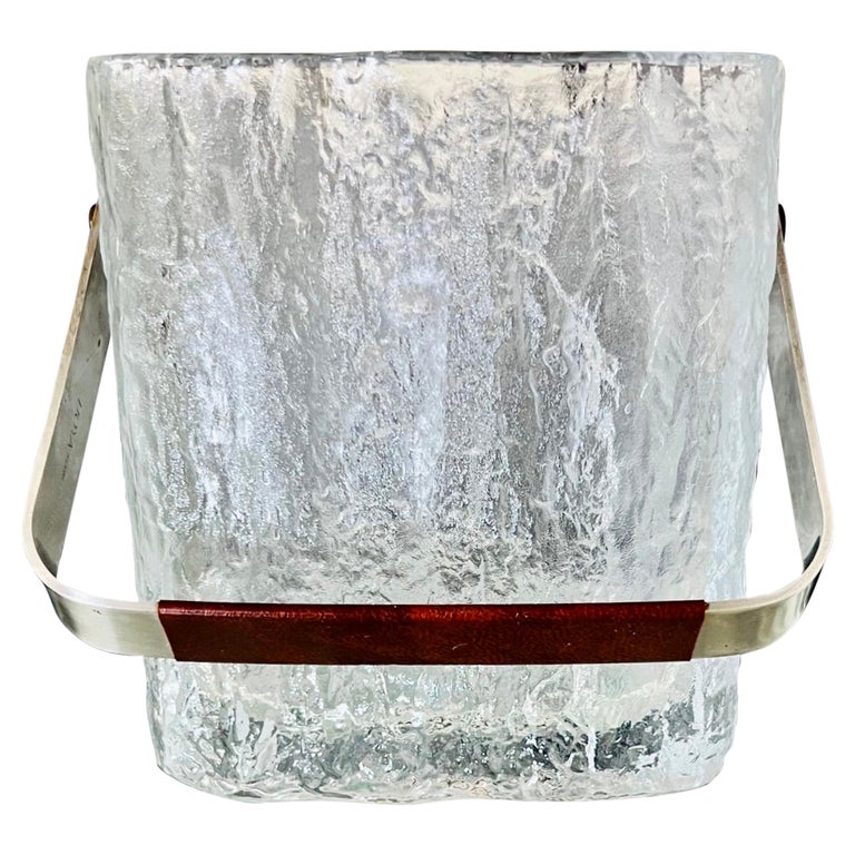 Mid-Century Modern Ice Bucket with Textured Ice Glass, Japan, circa ...