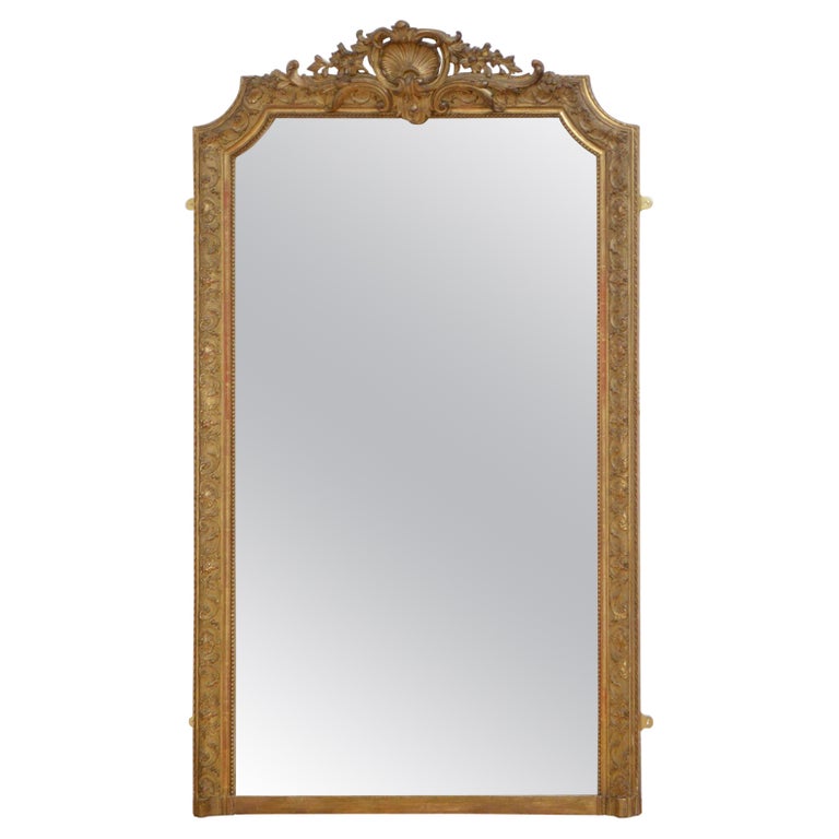 Antique Gilded Wall Mirror For Sale at 1stDibs