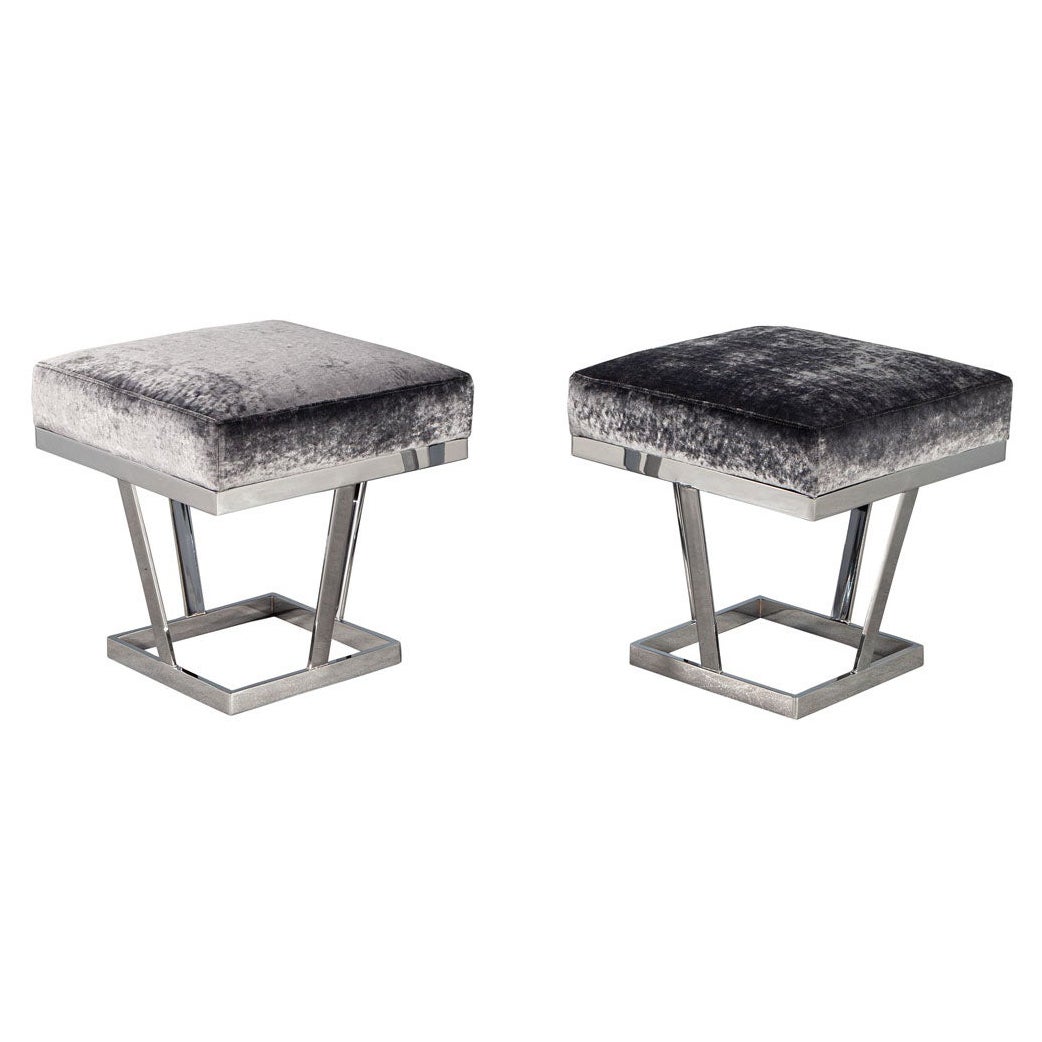 Set of Mid-Century Stacking Ottomans at 1stDibs