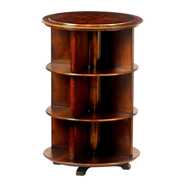 Regency-Style Cylindrical Bookcase For Sale at 1stDibs | cylinder bookcase