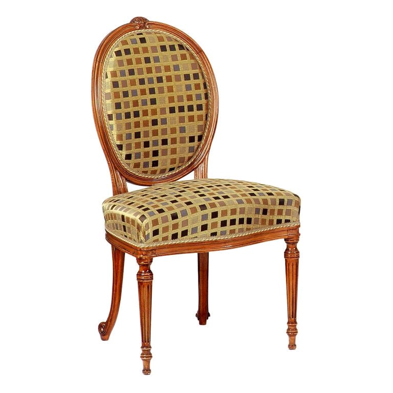 King George III-Style Patterned Polychrome Chair For Sale at 1stDibs