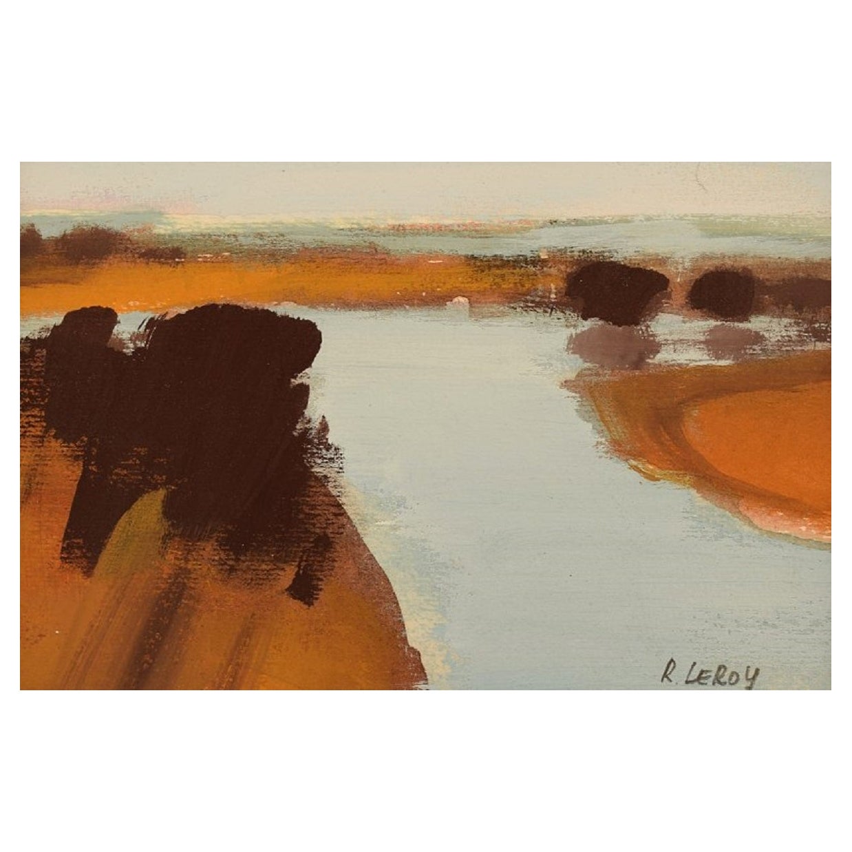 René Leroy, French Artist, Pastel on Paper, Dated 1989 For Sale at 1stDibs