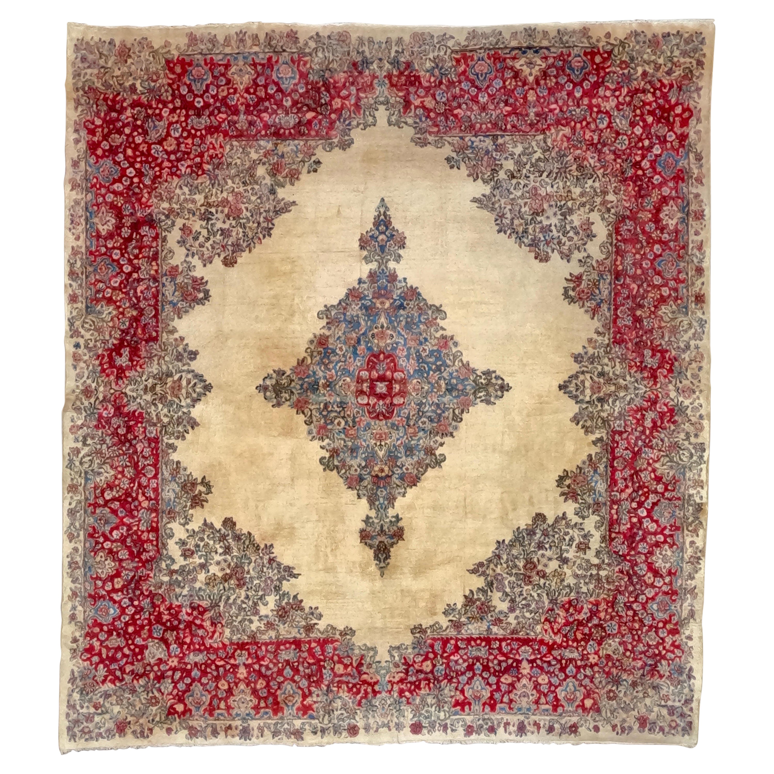 Simply Gorgeous Vintage Kerman Rug For Sale at 1stDibs