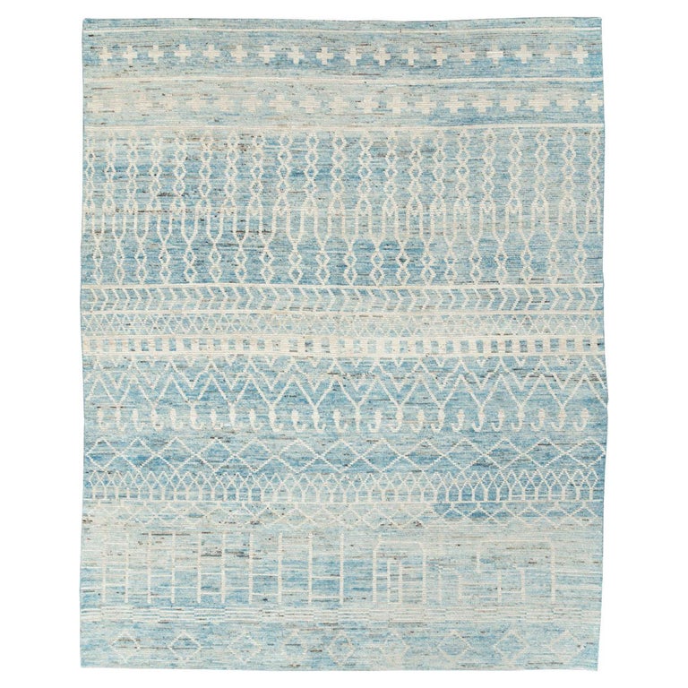 Moroccan Inspired Contemporary Handmade Turkish Room Size Carpet For ...