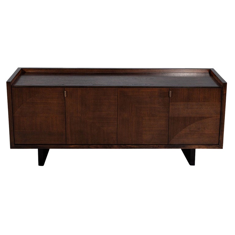 Modern Walnut Sideboard Buffet with Marquetry Inlay For Sale at 1stDibs ...