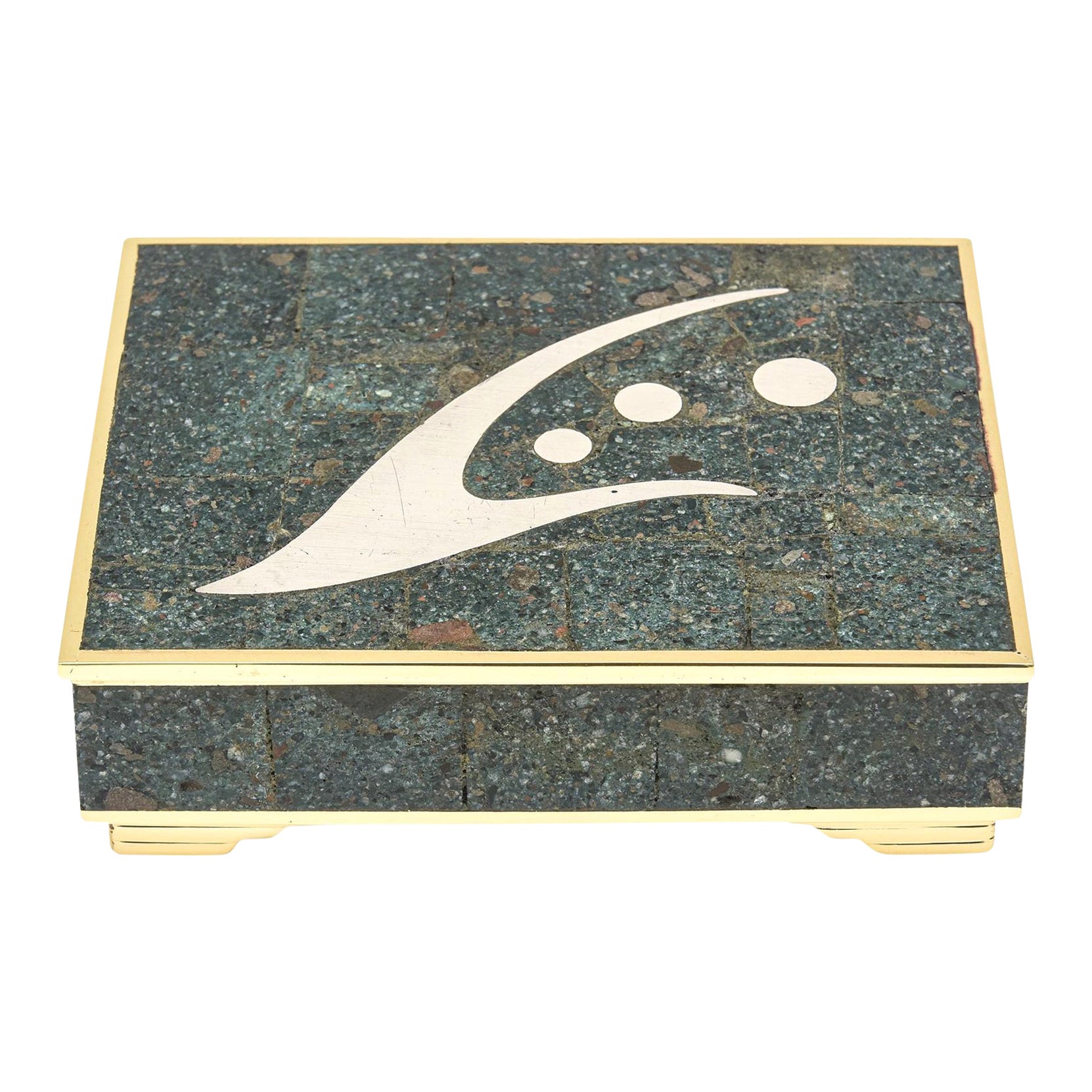 Fossil Stone Hinged Box, 6" For Sale at 1stDibs