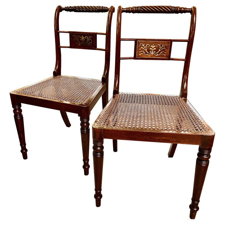 Regency Mahogany Side Chairs, Set of 6 For Sale at 1stDibs
