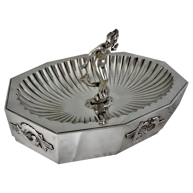 Art Deco Silver Centerpiece by Arrigo Finzi/Sant'Elia Milan-Italy 1938 ...